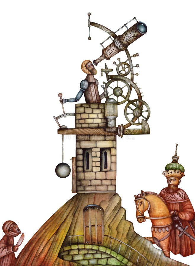 Renaissance-era Mathematician and Astronomer Stock Illustration ...