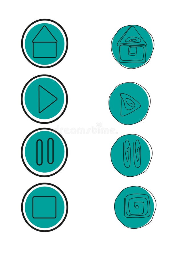 Original Interesting Hand Drawn Icons Stock Illustrations – 2 Original ...