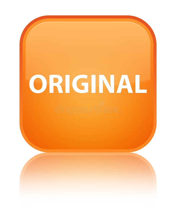 Original Special Orange Square Button Stock Illustration - Illustration ...