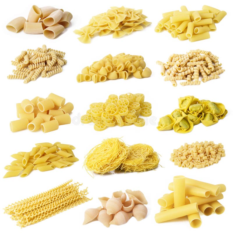 Original Italian Pasta Collage Stock Photo - Image of eating, group ...