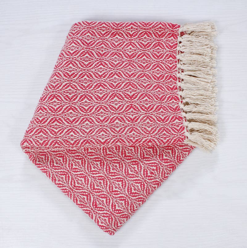 Jacquard and Woven Throw Blanket with High Resolution Stock Image - Image of aztec, herringbone ...