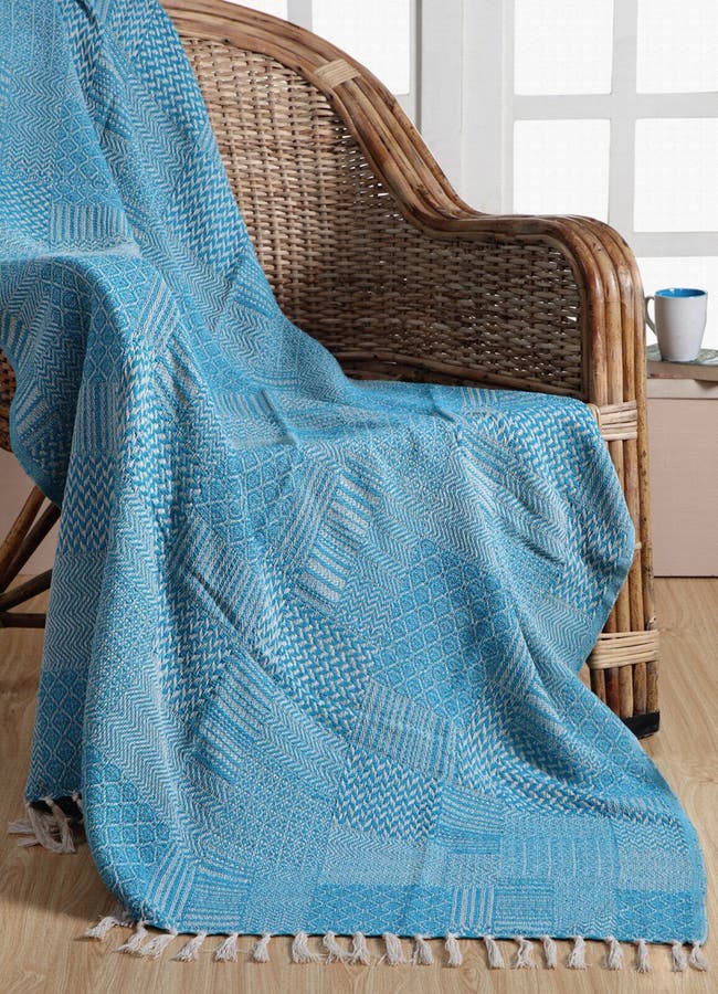 Jacquard and Woven Throw Blanket with High Resolution Stock Photo ...