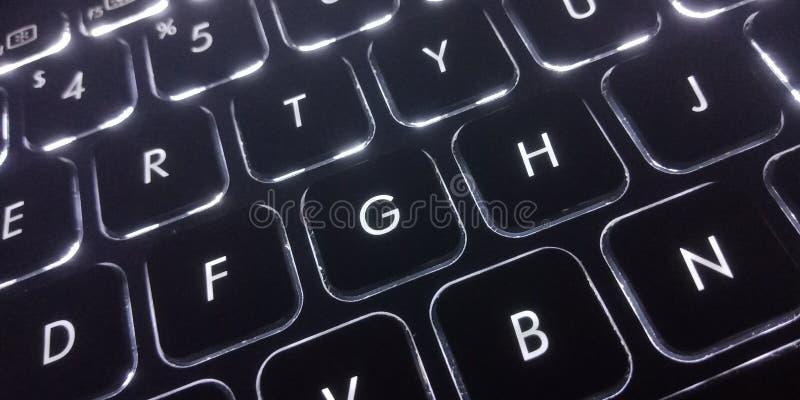 Original Keyboard Backlight Black and White Technology Modern Computer ...