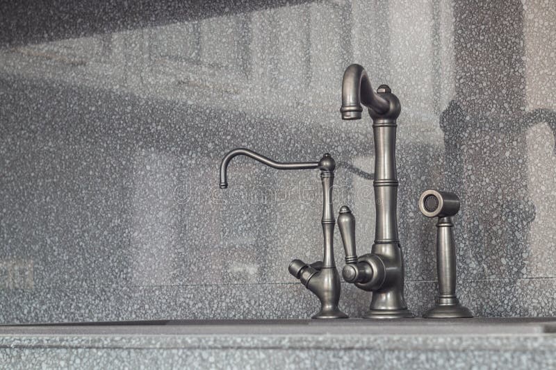 The Original Kitchen Mixer Against the Background of a Stone Apr Stock ...