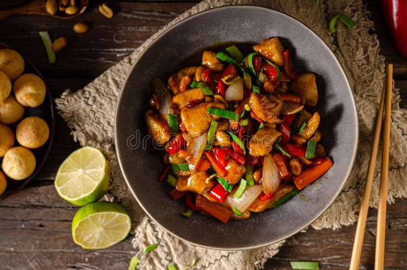Original kung pao chicken stock image. Image of fried - 209492733
