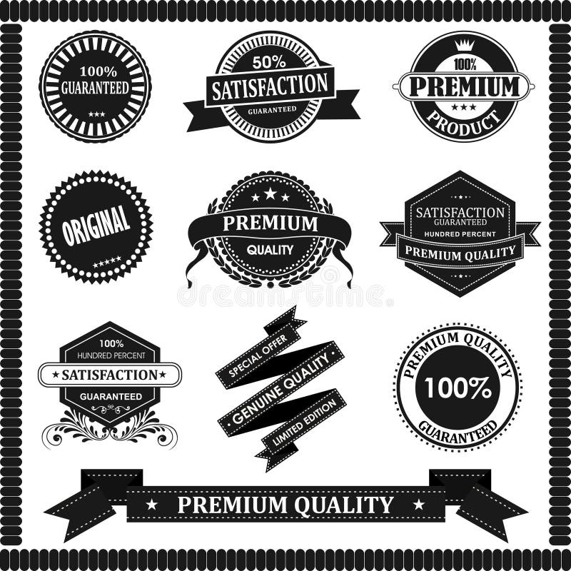 Original label with black stock vector. Illustration of classic - 43407124