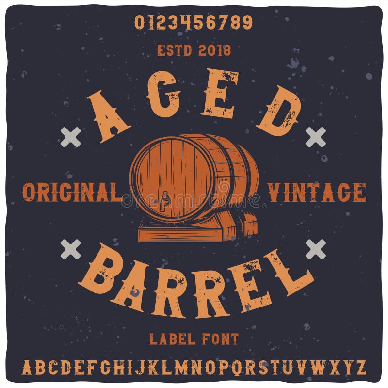 Original Label Typeface Named Stock Vector - Illustration of elements ...