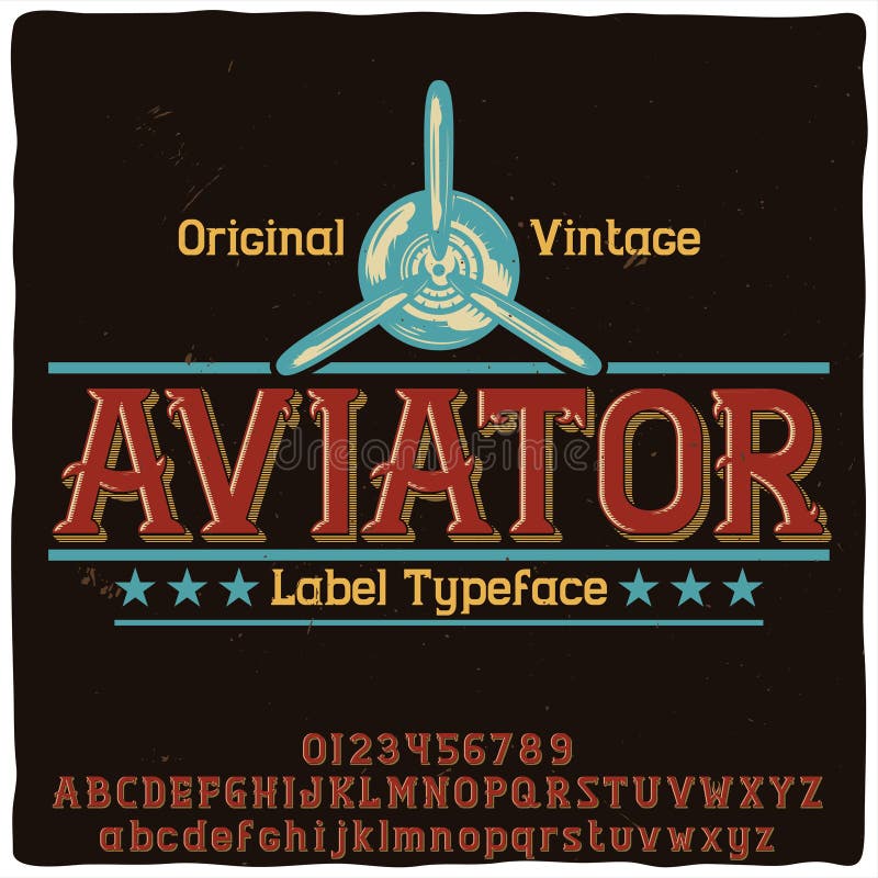 Aviator Font Stock Illustrations – 751 Aviator Font Stock Illustrations ...