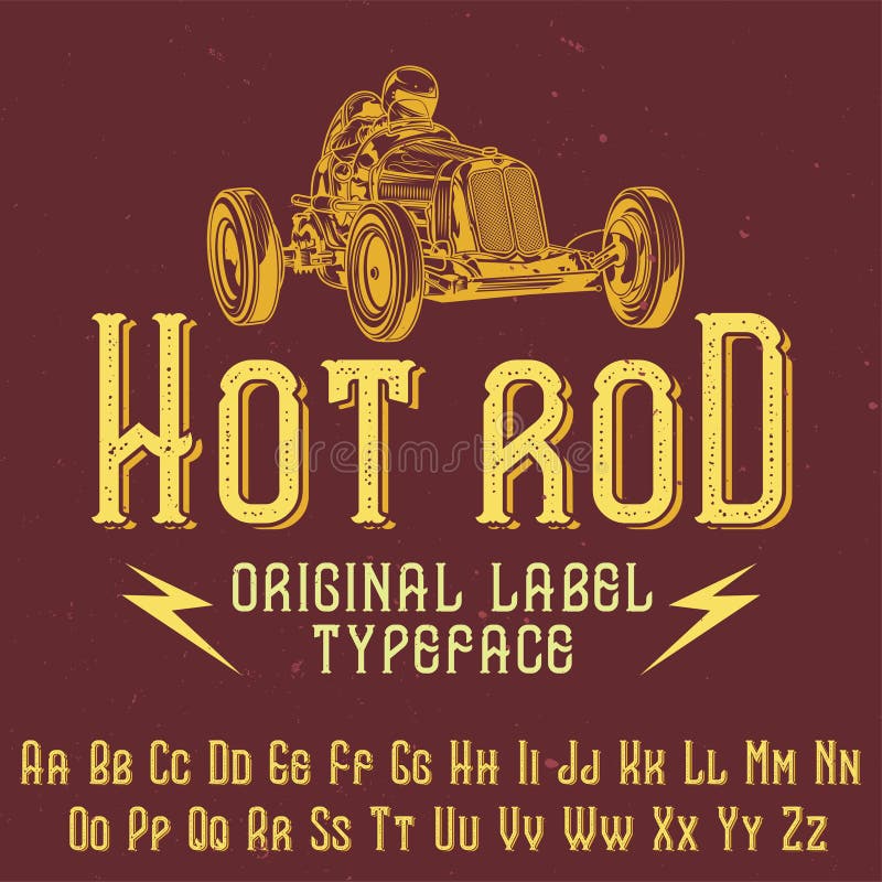 Hot Rod Alphabet Stock Illustrations – 7 Hot Rod Alphabet Stock ...