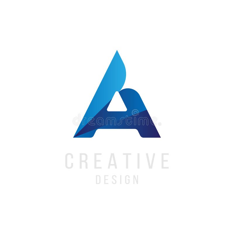 Original Letter a in Blue Colour for Logotype. Vector Sign Logo Design ...