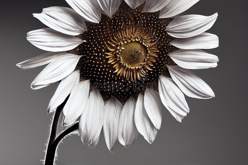 Original Light Sunflower with Dense Core and Large Petals. Stock ...
