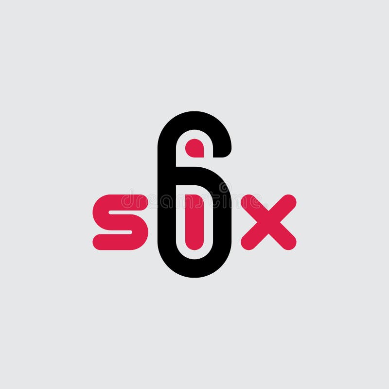 The Original Logo Combines the Number 6 and the Word Stock Vector ...