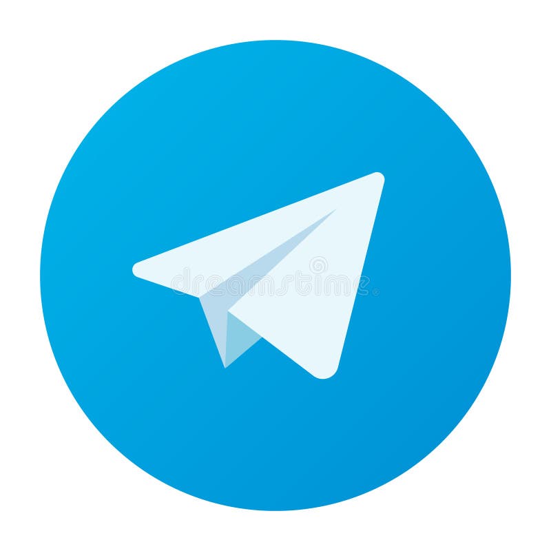 Telegram messenger icon editorial stock image. Illustration of paper ...