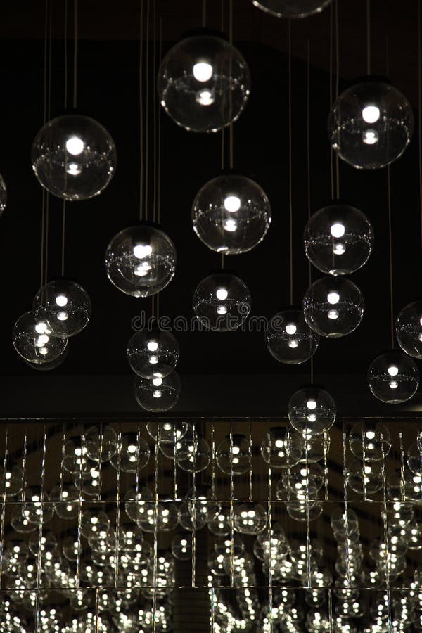 Original Luxury Decorative Lighting in the Restaurant. Stock Photo ...