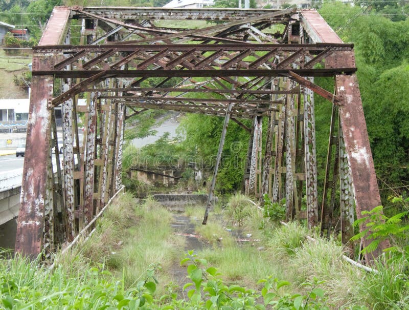 The Original Old Rusty Bridge Known As Puenta Plata between Naranjito ...