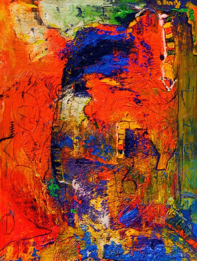 Original Oil Painting stock illustration. Illustration of color - 16008457