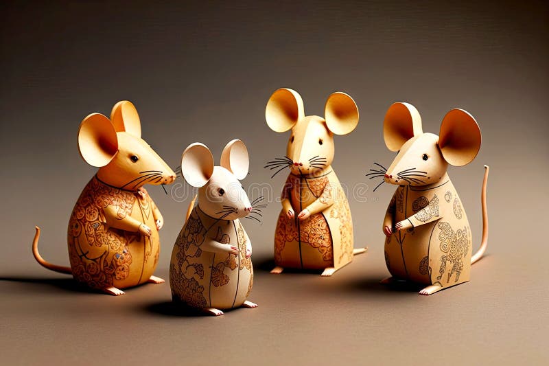 Original Paper Mouse Figurines for Eastern Chinese New Year Celebration ...