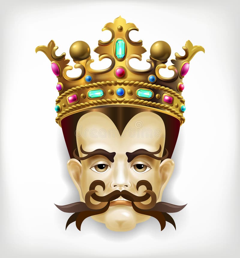 Original Portrait of a Realistic Characteristic Formidable King Stock ...