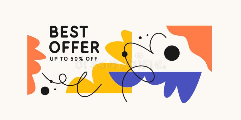 Original Poster for Discount. Vector Illustration. Composition with ...