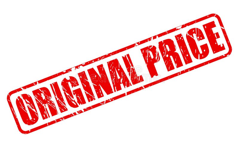 ORIGINAL PRICE Red Stamp Text Stock Illustration - Illustration of ...