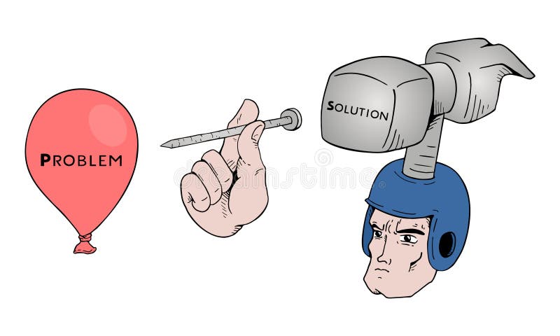 Original Problem and Solution Illustration Stock Vector - Illustration ...