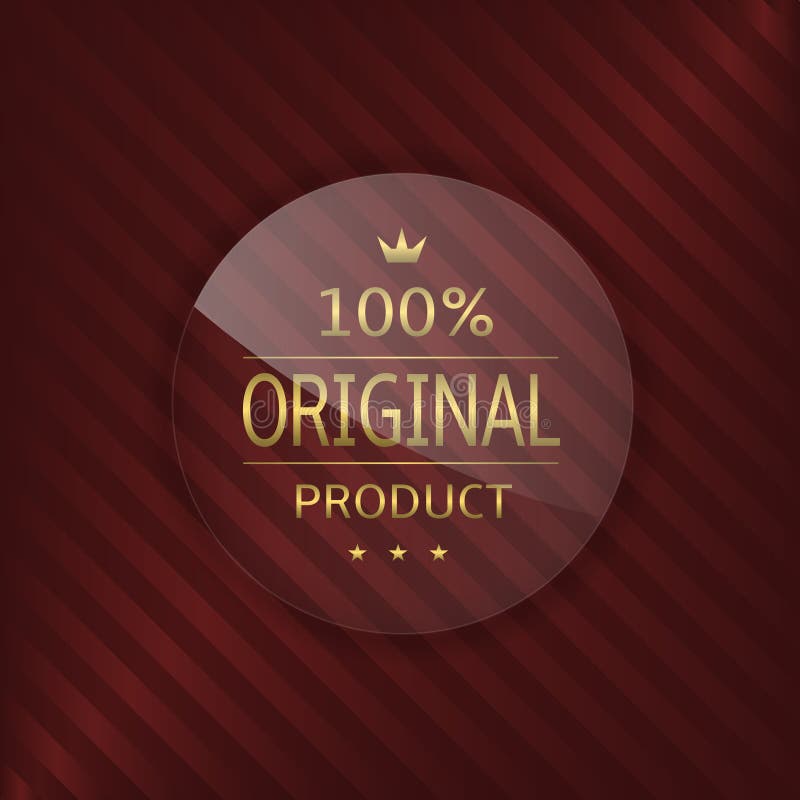 Original Product Glass Label Stock Vector - Illustration of product ...