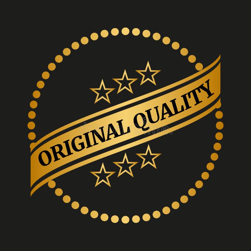 Original quality label stock illustration. Illustration of gold - 103961732