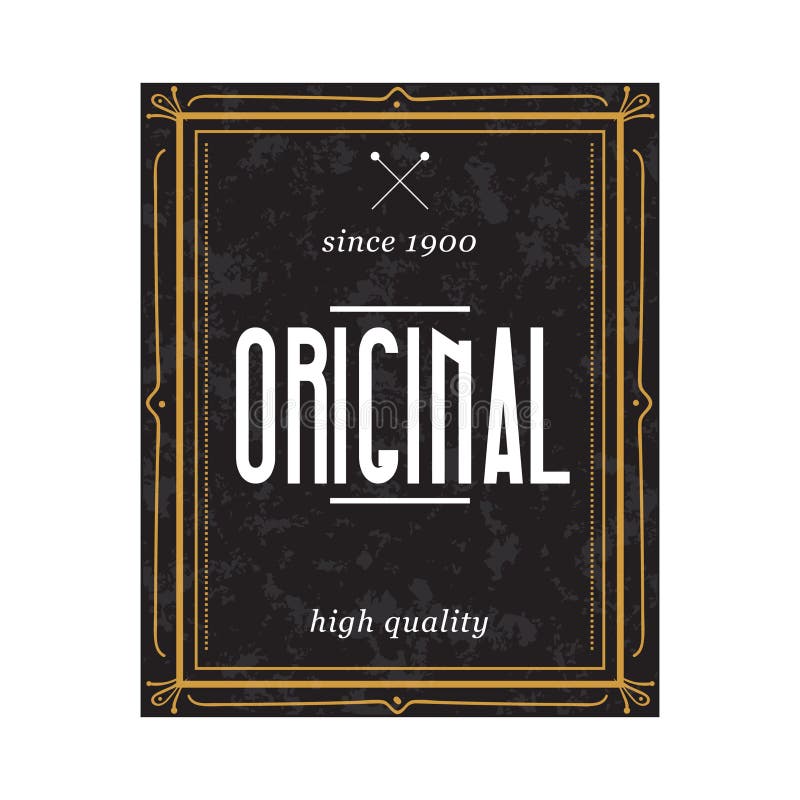 Original Quality Label. Vector Illustration Decorative Design Stock ...