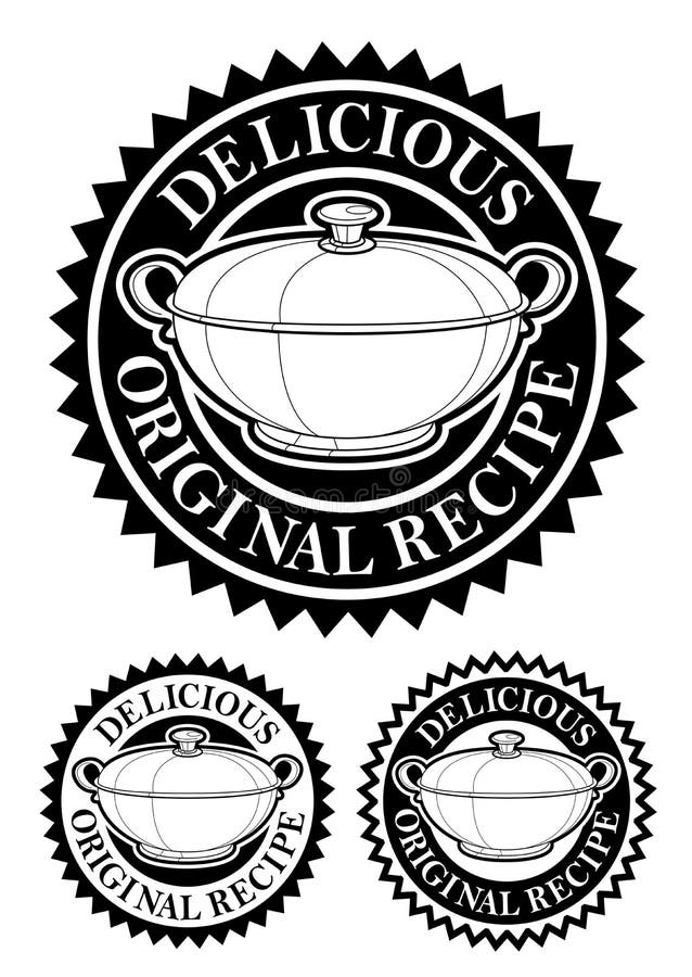 Original Recipe Seal stock vector. Illustration of cookie - 18558021