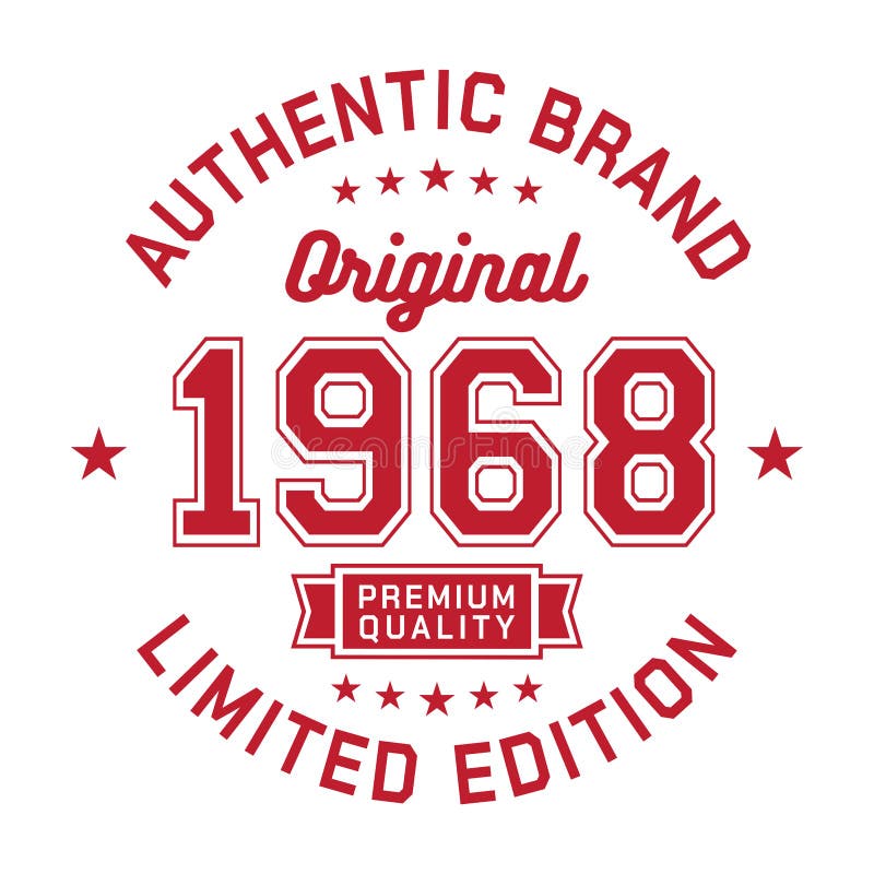 1968 Authentic Brand. Apparel Fashion Design. Graphic Design for T ...