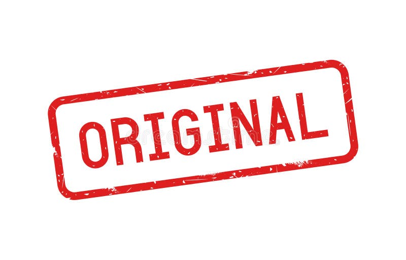 Original with Red Grunge Rubber Stamp Stock Vector - Illustration of ...
