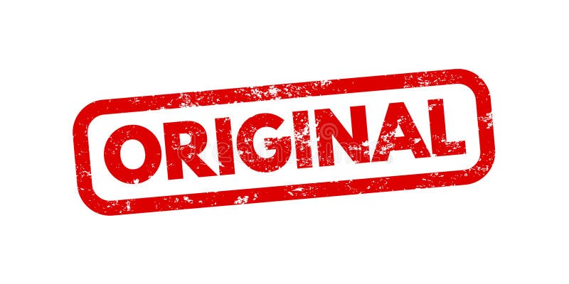 Original Red Rubber Stamp in Grunge Effect Stock Illustration ...