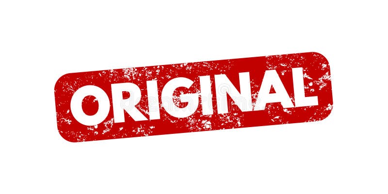 Original Red Rubber Stamp in Grunge Effect Stock Illustration ...