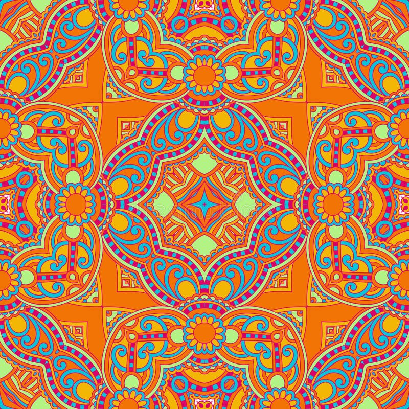 Islamic Paisley Seamless Turquoise Vector Texture Stock Vector ...