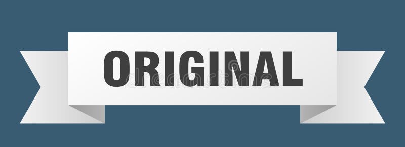 Original ribbon sign stock vector. Illustration of sticker - 158343108
