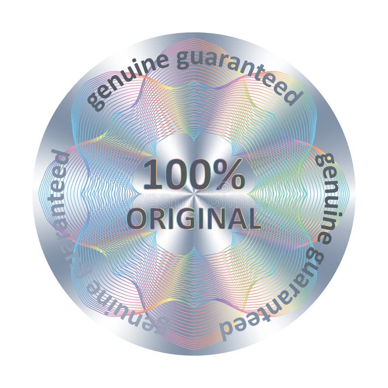 Original Round Hologram Realistic Sticker. Vector Element for Product ...