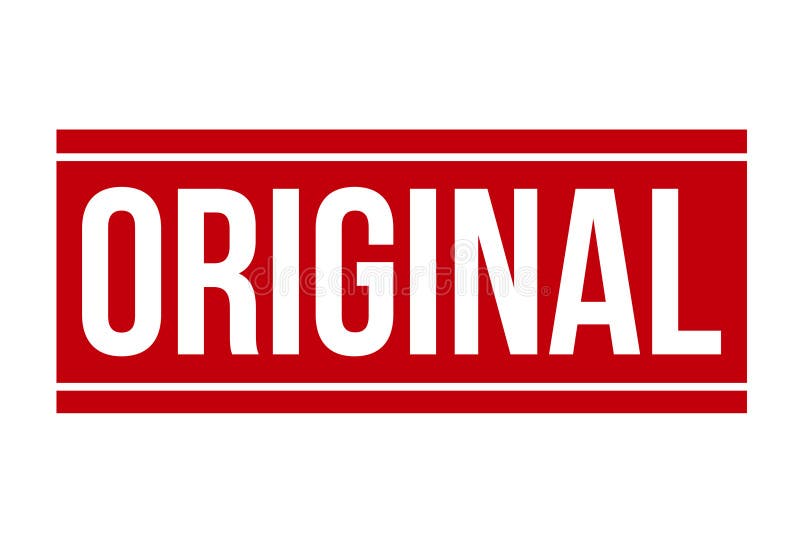 Original Rubber Stamp. Red Original Rubber Grunge Stamp Seal Vector ...
