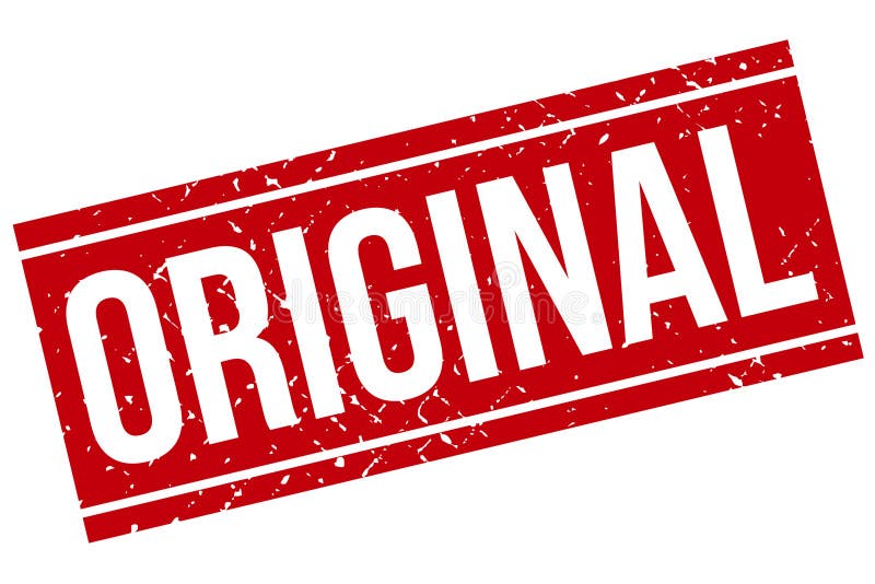 Original Rubber Stamp. Red Original Rubber Grunge Stamp Seal Vector ...