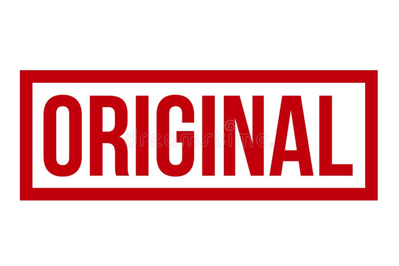 Original Rubber Stamp. Red Original Rubber Grunge Stamp Seal Vector ...