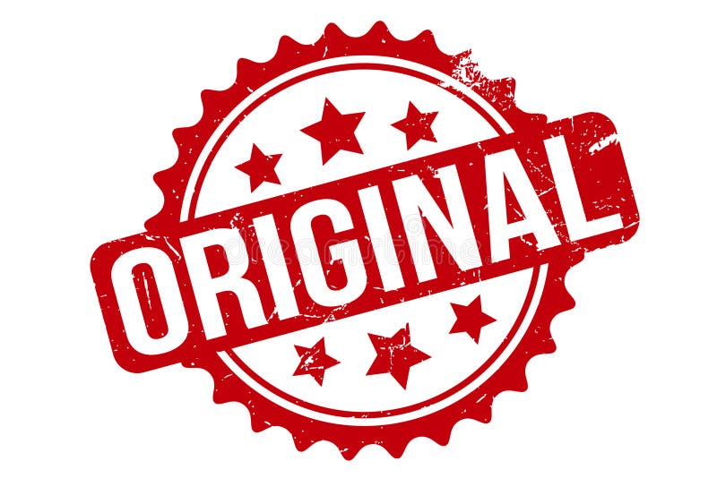 Original Rubber Stamp. Red Original Rubber Grunge Stamp Seal Vector ...