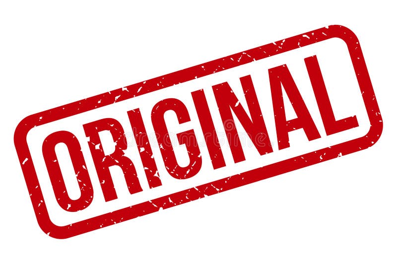 Original Rubber Stamp. Red Original Rubber Grunge Stamp Seal Vector ...