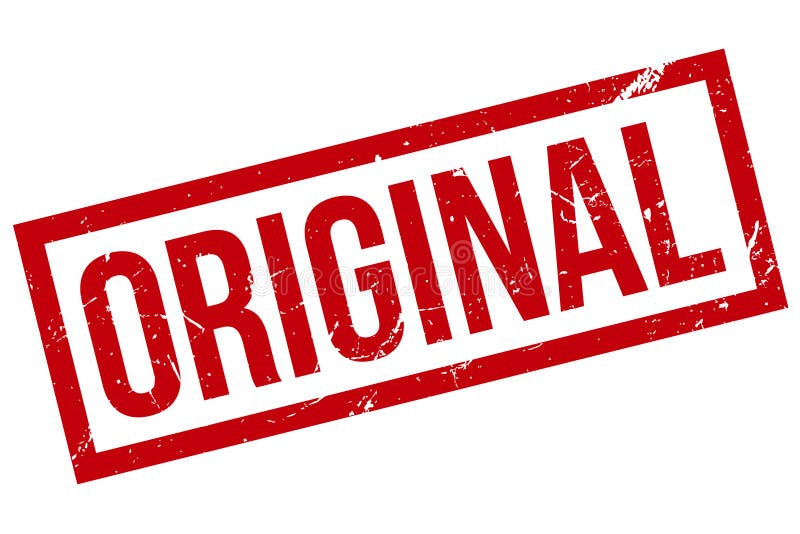 Original Rubber Stamp. Red Original Rubber Grunge Stamp Seal Vector ...