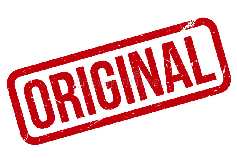 Original Rubber Stamp. Red Original Rubber Grunge Stamp Seal Vector ...
