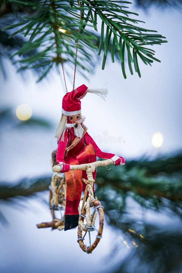 Original Santa Doll on Branches.Decoration of a Christmas Tree ...