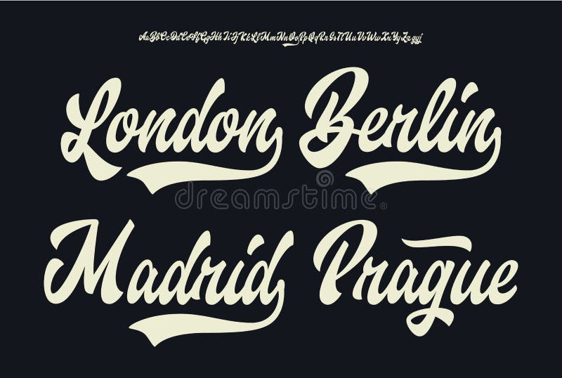 Original Script and Sans Serif Fonts Vector Stock Vector - Illustration ...