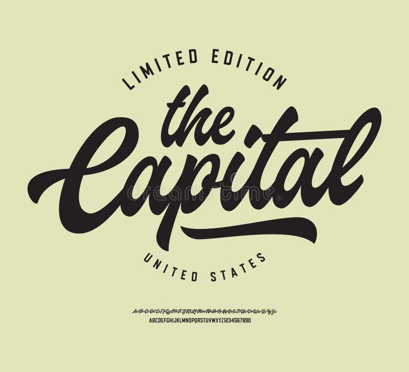 Original Script and Sans Serif Fonts Vector Stock Vector - Illustration ...