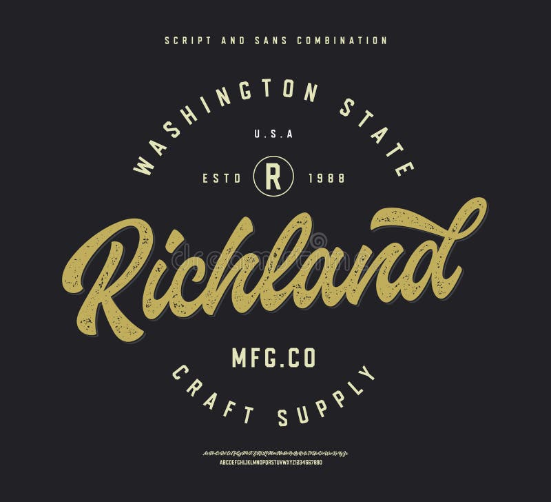 Original Script and Sans Serif Fonts Vector Stock Vector - Illustration ...