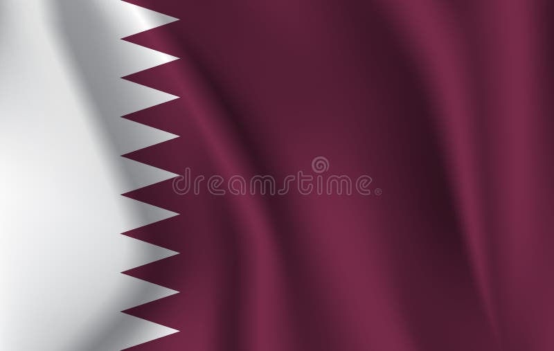 Original and Simple Qatar Flag Isolated Vector Stock Illustration ...