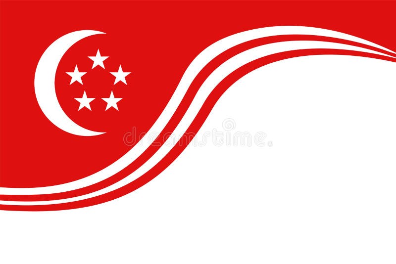 Singapore flag stock vector. Illustration of world, official - 98572175