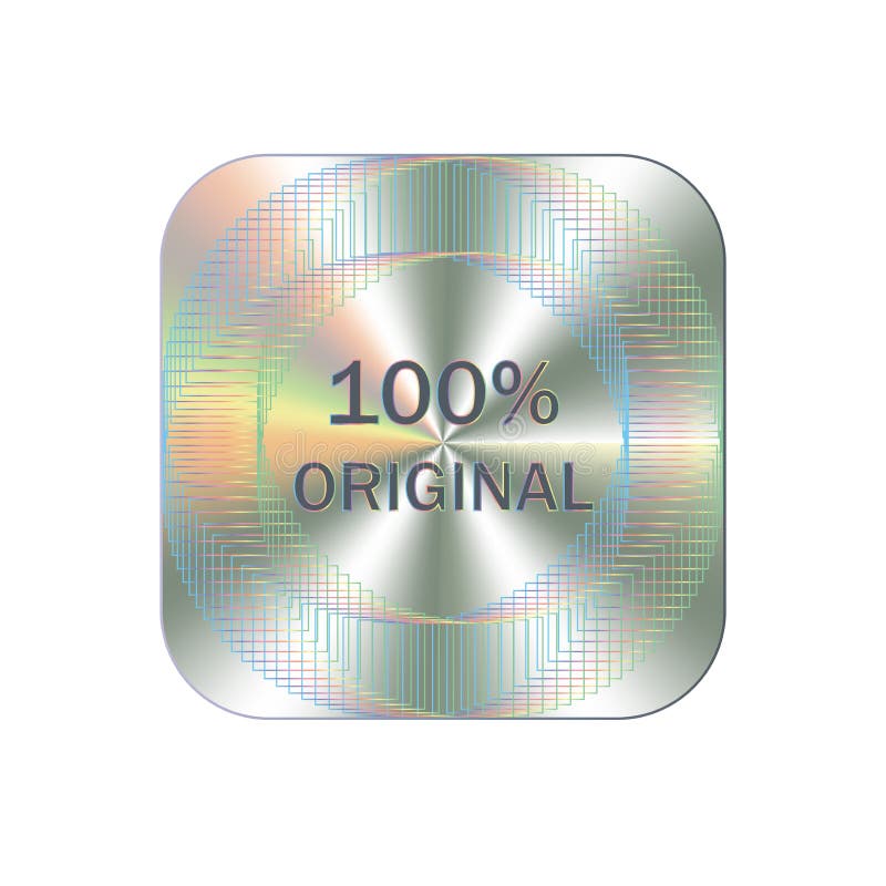 Quality Control Square Hologram Realistic Sticker. Vector Element for ...